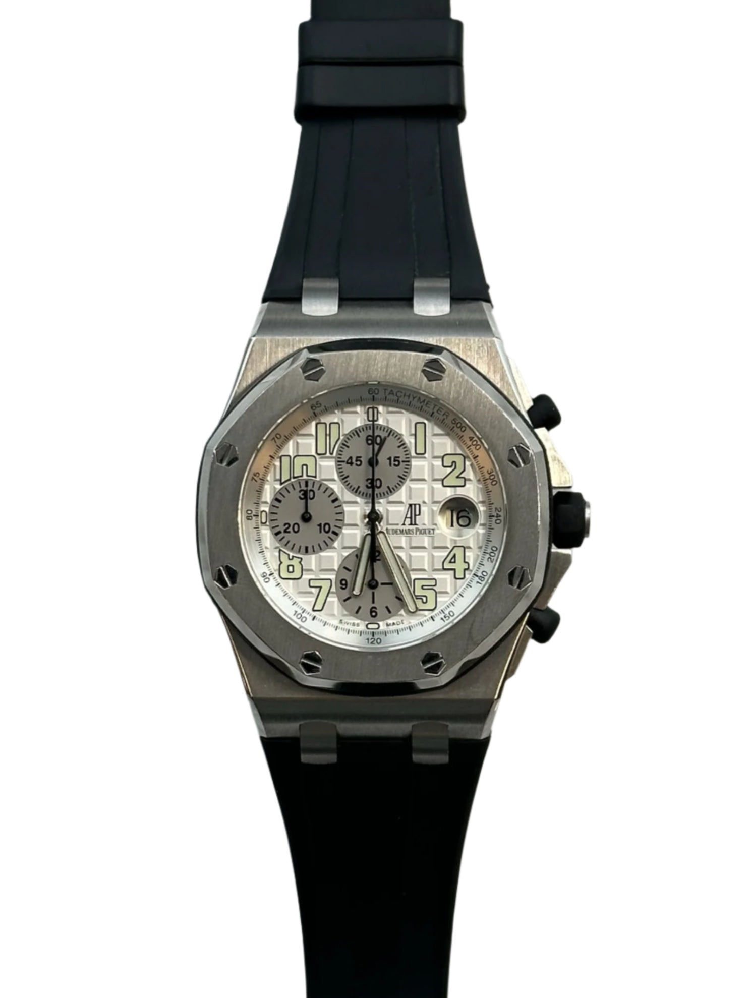Audemars Piguet - Pre-owned Royal Oak Offshore Chronograph White Dial ...