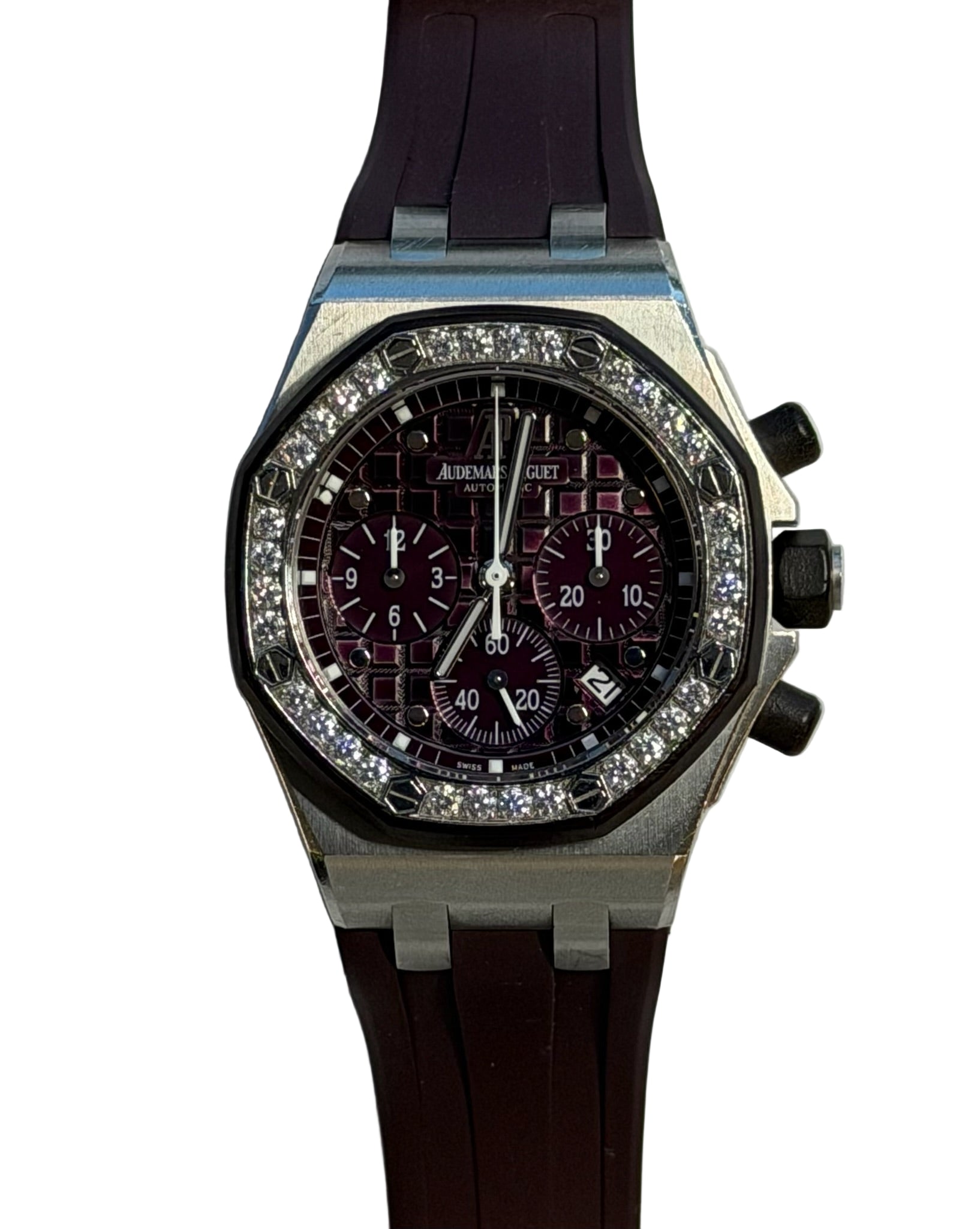 Audemars Piguet - Pre-owned Royal Oak Offshore Lady Chronograph Purple ...
