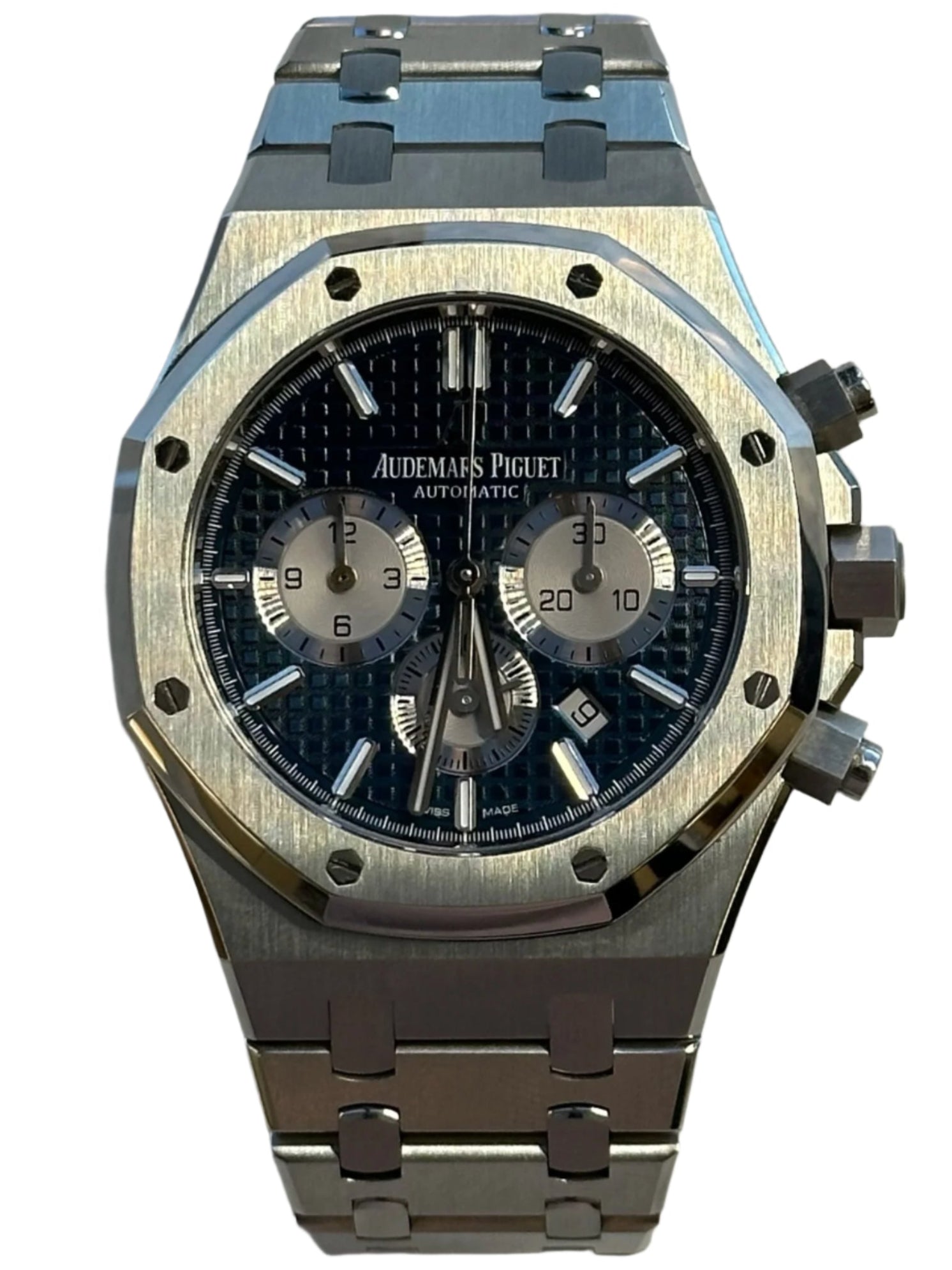 Audemars Piguet - Pre-owned Royal Oak Chronograph Blue Dial 26331ST ...
