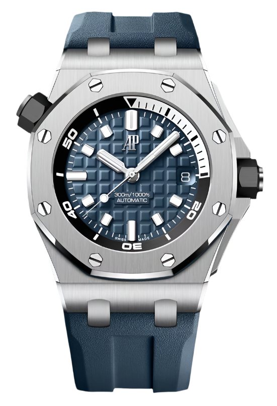 Audemars Piguet - Unworn Royal Oak Offshore Diver Blue Dial 15720ST ...