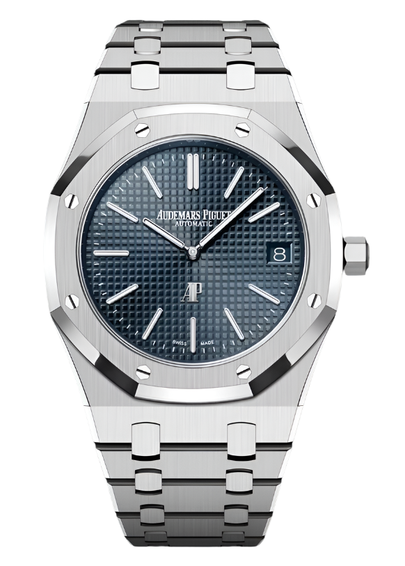 Audemars Piguet - Unworn Royal Oak Jumbo Blue Dial 16202ST – David and ...