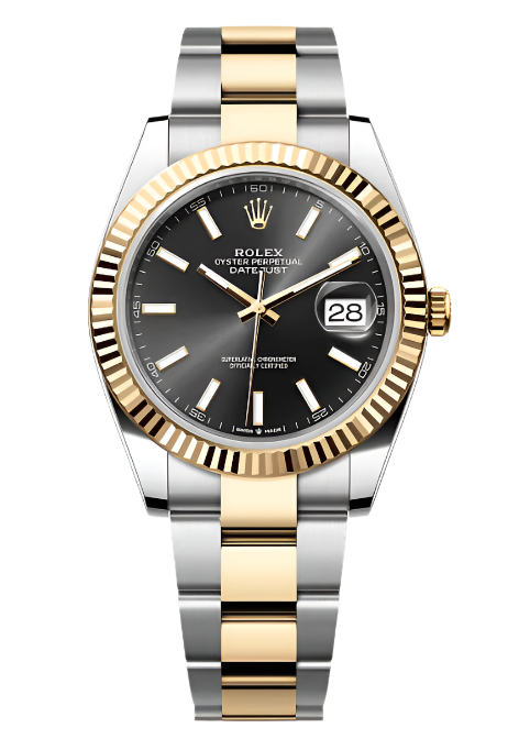Rolex - Unworn Two Tone Yellow Gold Datejust 41 Black Index Dial Oyste ...